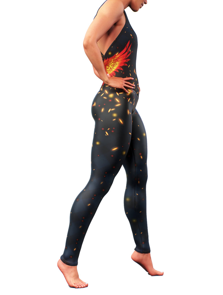 Fire Wings Gym Unitard | Costume | Full Jumpsuit | Activewear ...