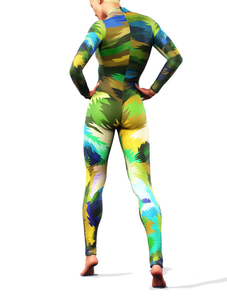 Blue Carbon Workout Catsuit | Bodysuit | Full Jumpsuit | Costume ...