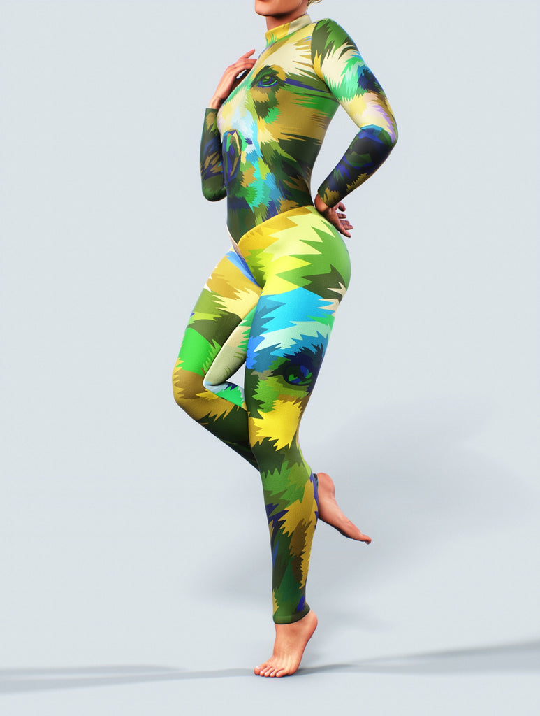 Blue Carbon Workout Catsuit | Bodysuit | Full Jumpsuit | Costume ...