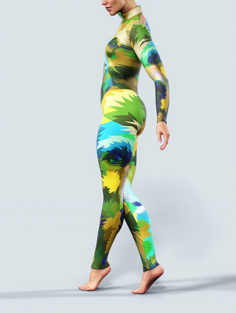 Blue Carbon Workout Catsuit | Bodysuit | Full Jumpsuit | Costume ...