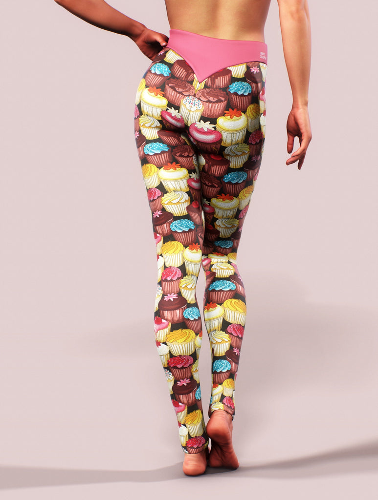 Tasty Cupcake Yoga Pants | High Waisted Yoga Pants | Patterned Leggings ...