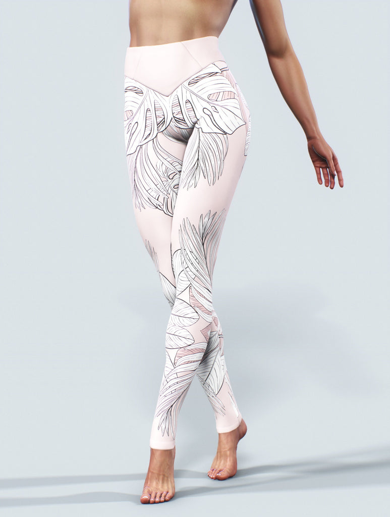 Tropic Sunset Leggings | High Waisted Tights | Patterned Yoga Pants – bootysculpted